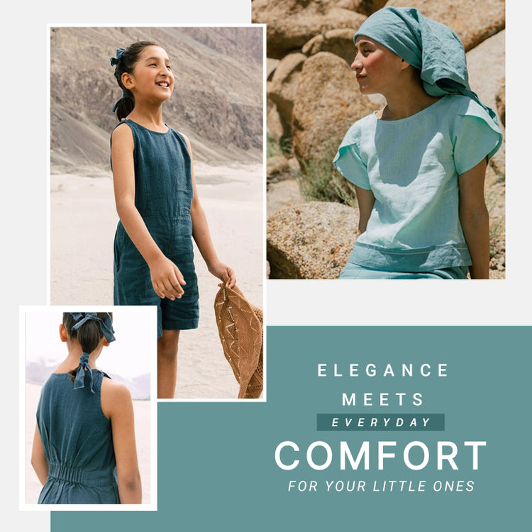 Shop Stylish Linen Girls Clothing | Linen Kid's wear - Chi Linen